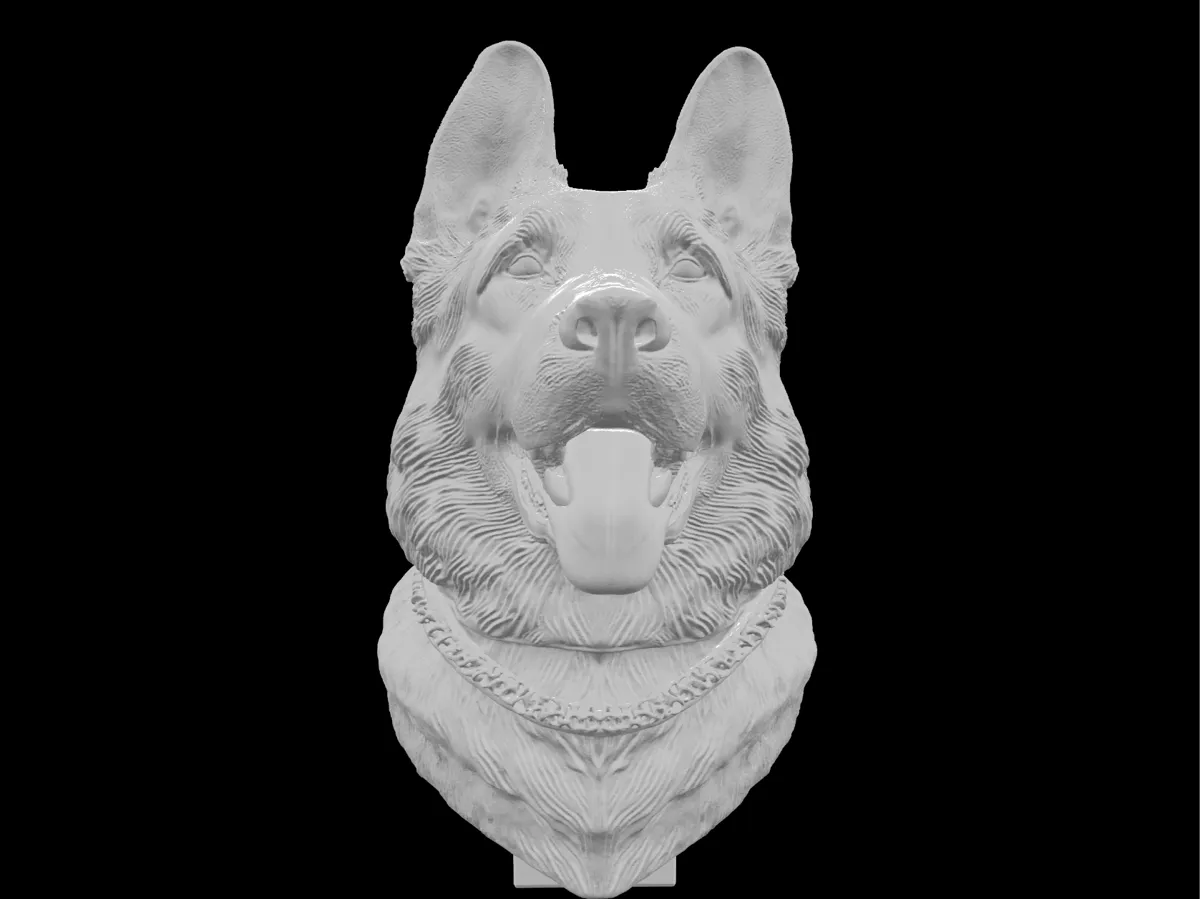 German Shepherd Dog Bust - Free 3D Print Model - MakerWorld