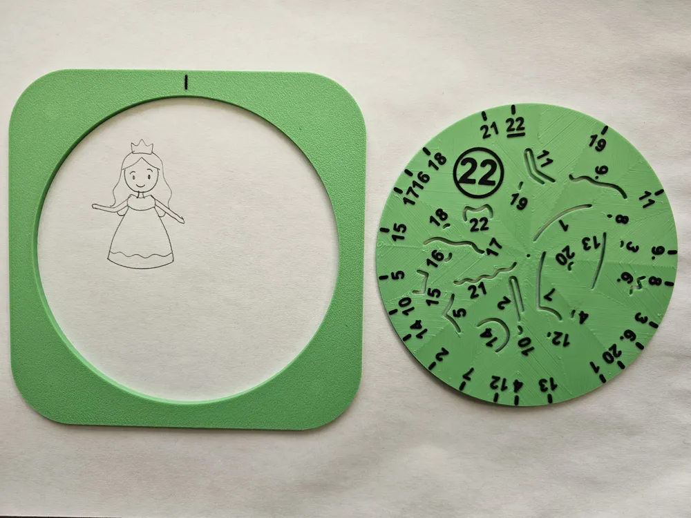 Twist Art 22 Princess - Rotary Drawing Stencil by THIMM1 MakerWorld ...