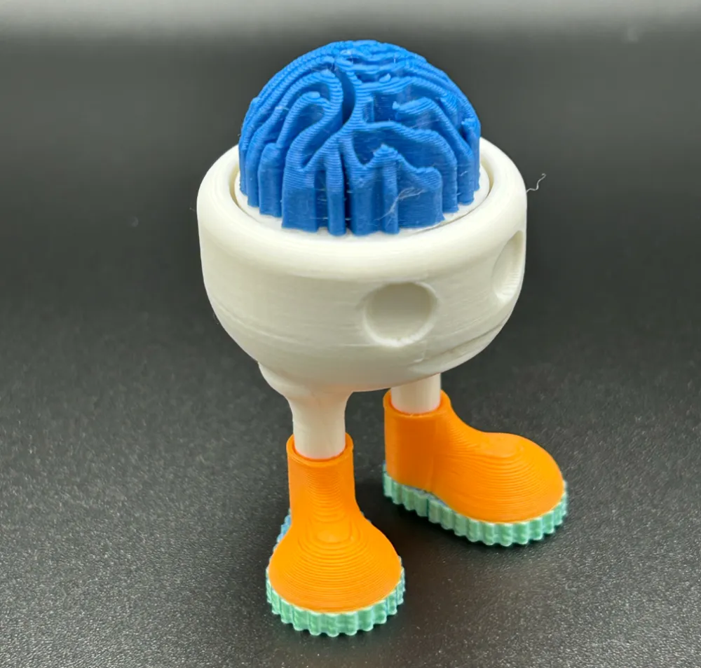 Solo Brain Bot Fidget - Print In Place by calculatingzero - MakerWorld