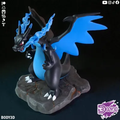 Mega Charizard X - Free 3D Print Model - MakerWorld