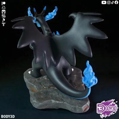 Mega Charizard X - Free 3D Print Model - MakerWorld
