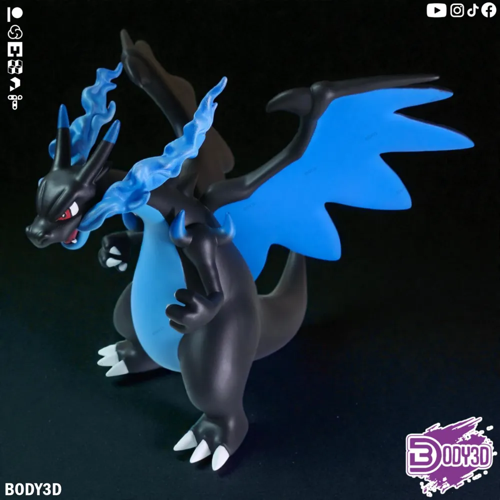Mega Charizard X - Free 3D Print Model - MakerWorld