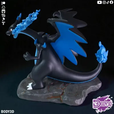 Mega Charizard X - Free 3D Print Model - MakerWorld