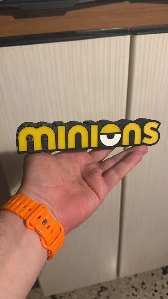 Minions Desk Logo - Free 3D Print Model - MakerWorld