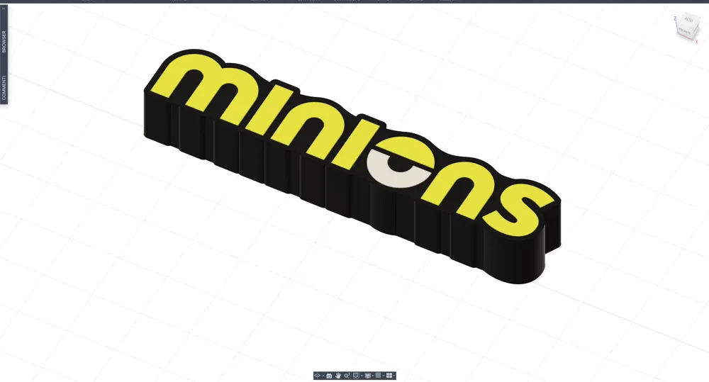 Minions Desk Logo - Free 3D Print Model - MakerWorld