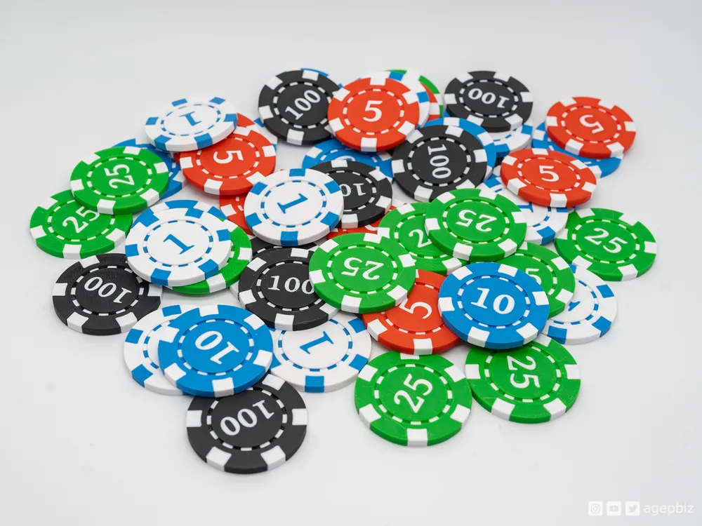 Dual Color Poker Chips With Numbers - Free 3D Print Model - MakerWorld