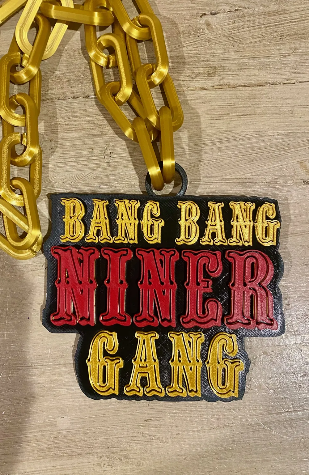 Niner gang Hype Chain Pendant - Free 3D Print Model - MakerWorld