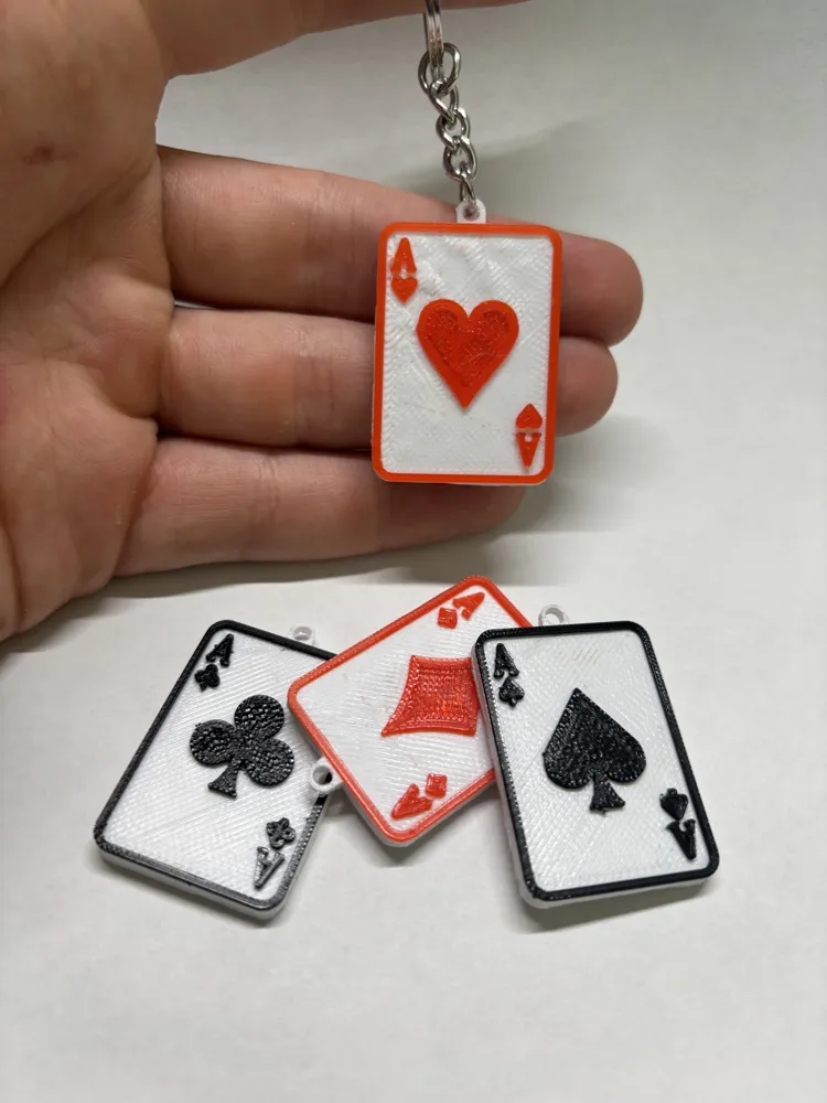 Ace cards keychain by Cavel.stl MakerWorld: Download Free 3D Models