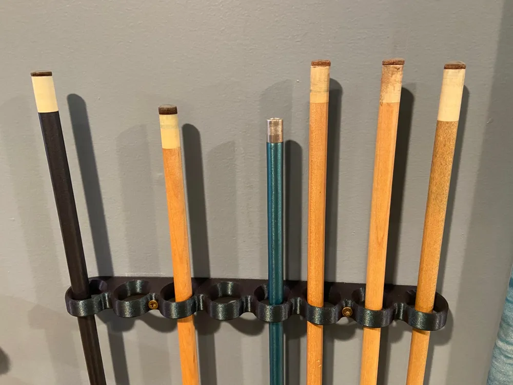 Pool Cue Holder (8 Cues) by TomLew MakerWorld: Download Free 3D Models