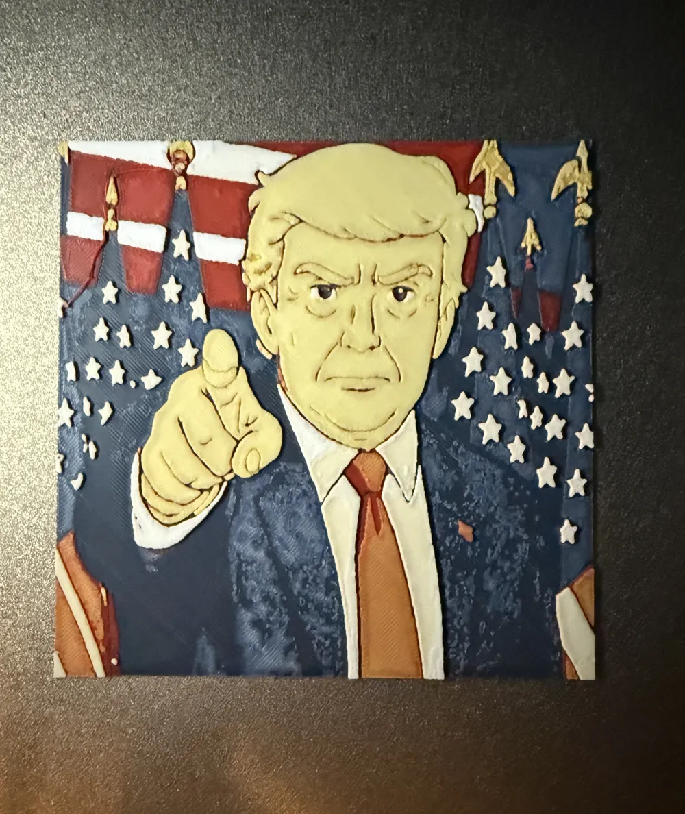 President Trump Finger Point Anime Hueforge Meme by Viola's HueForge ...