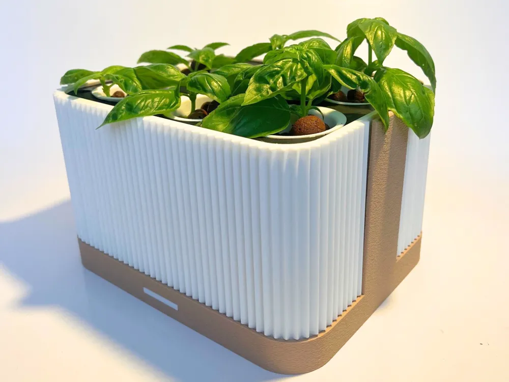 Hydroponic planter by MHOOFS MakerWorld: Download Free 3D Models