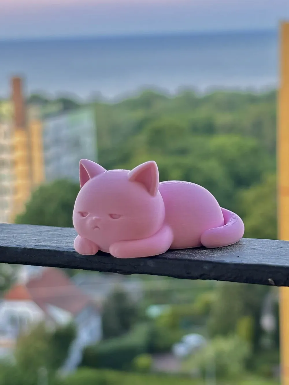 Lazy Loaf Cat - cute bored kitty figurine - Free 3D Print Model ...