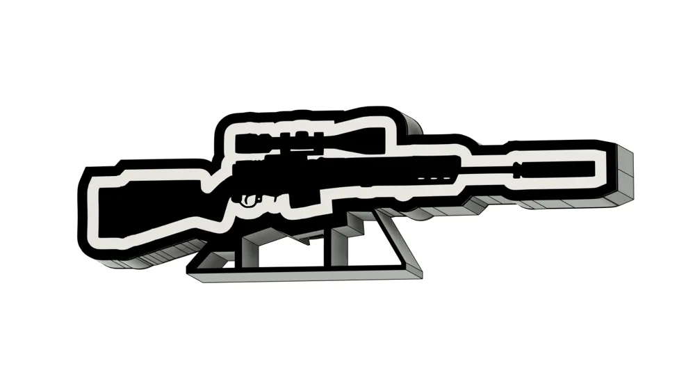 Sniper Rifle v2 LED Lamp by Codyinbody3 - MakerWorld
