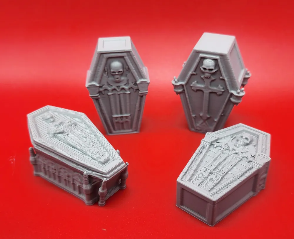4 Spooky Vampire Coffin Minis - Free 3D Print Model - MakerWorld