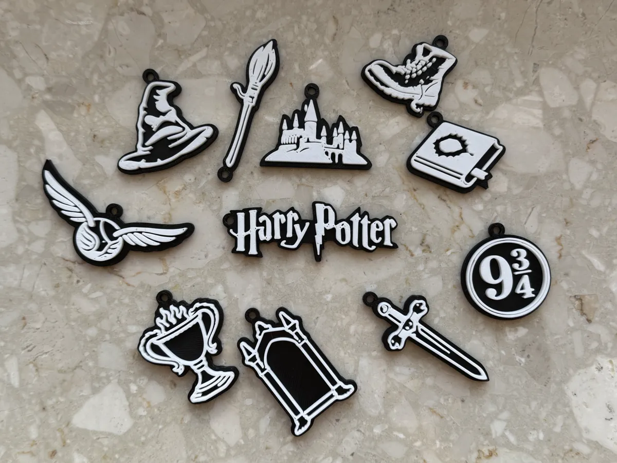 Harry Potter Keychains Collection - Free 3D Print Model - MakerWorld