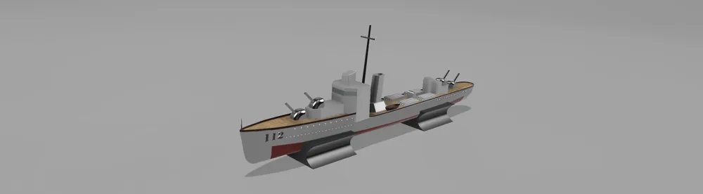 WWII Destroyer Torpedo Boat (Fictional Design) by Spiros MakerWorld ...