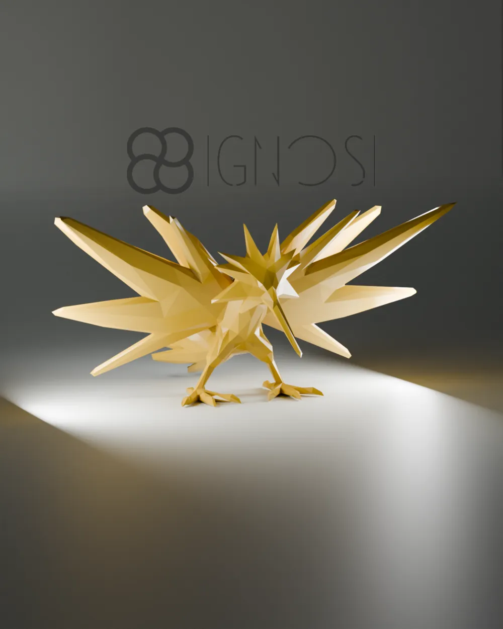 (#145) Zapdos Low Poly - Free 3D Print Model - MakerWorld