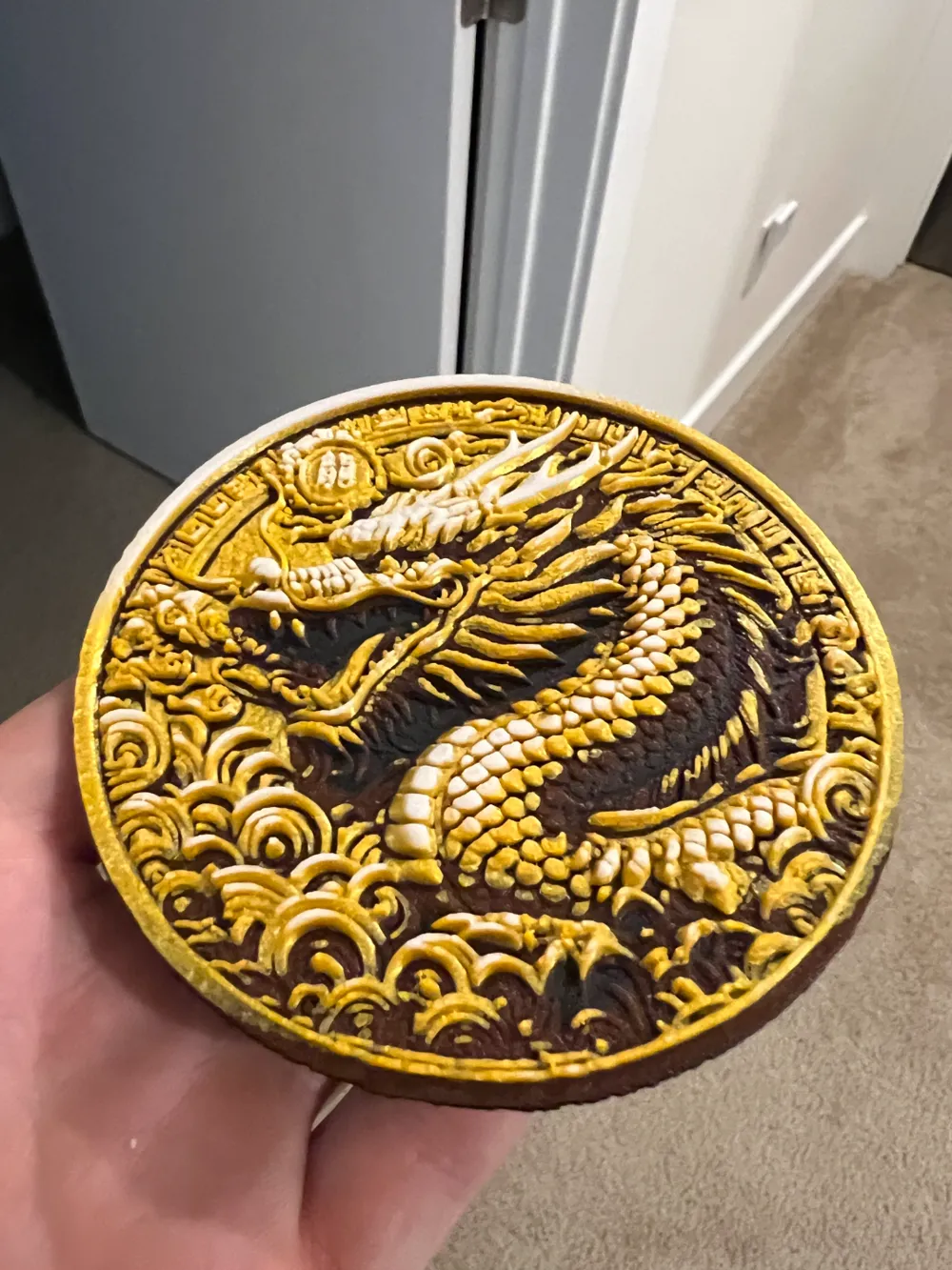 Year of the Dragon Coin Medal NO AMS Needed by RP47 Designs - MakerWorld