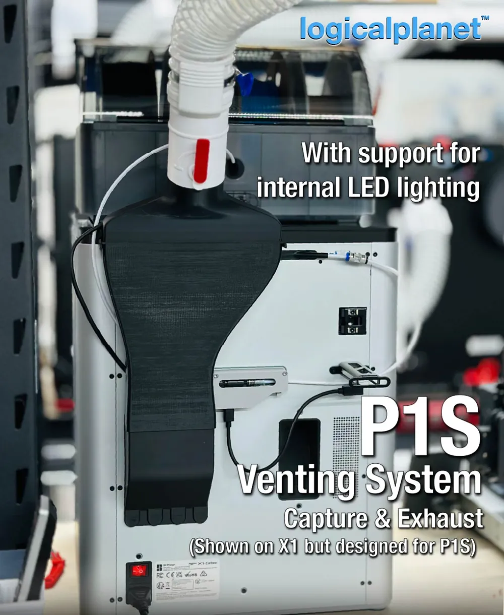 P1S Capture and Exhaust Venting System - Free 3D Print Model - MakerWorld