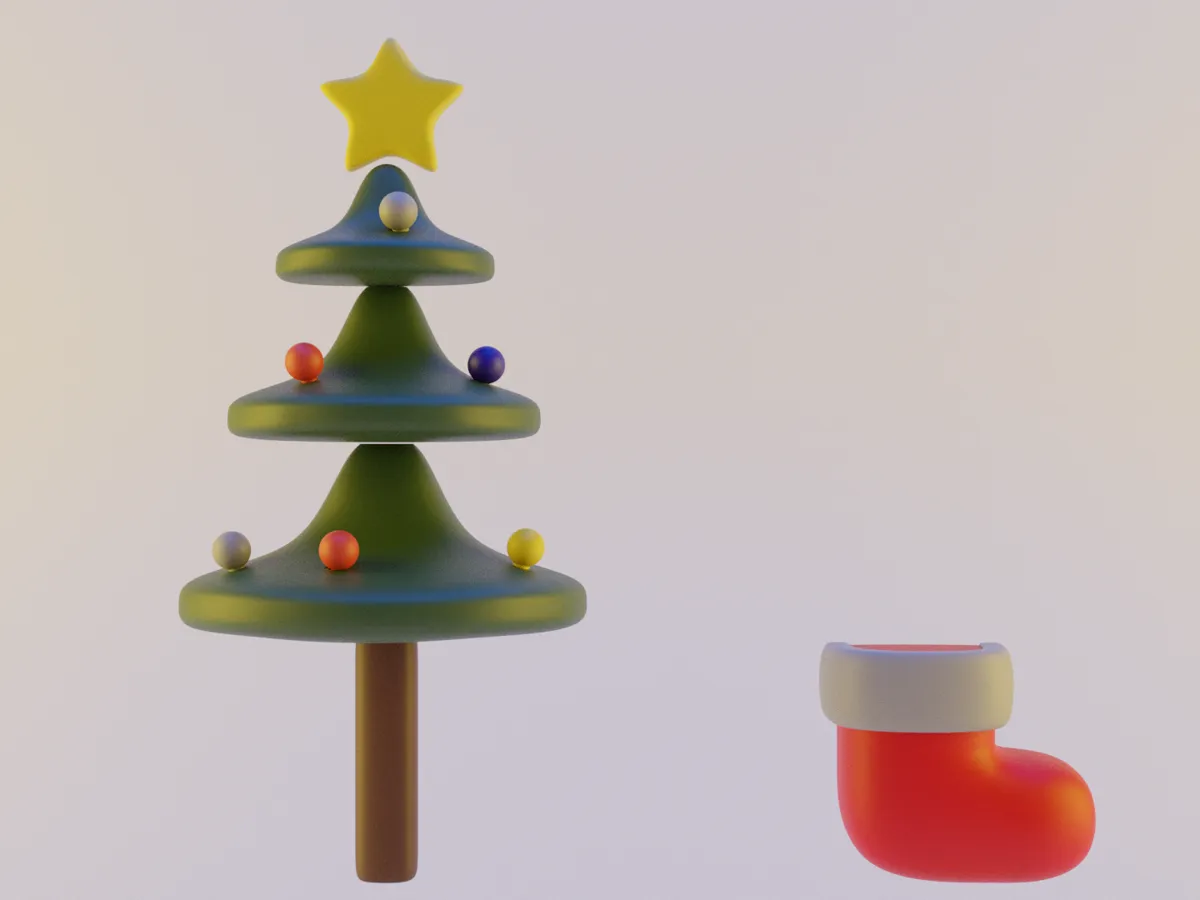 Christmas tree, Christmas stocking fridge magnet - Free 3D Print Model ...