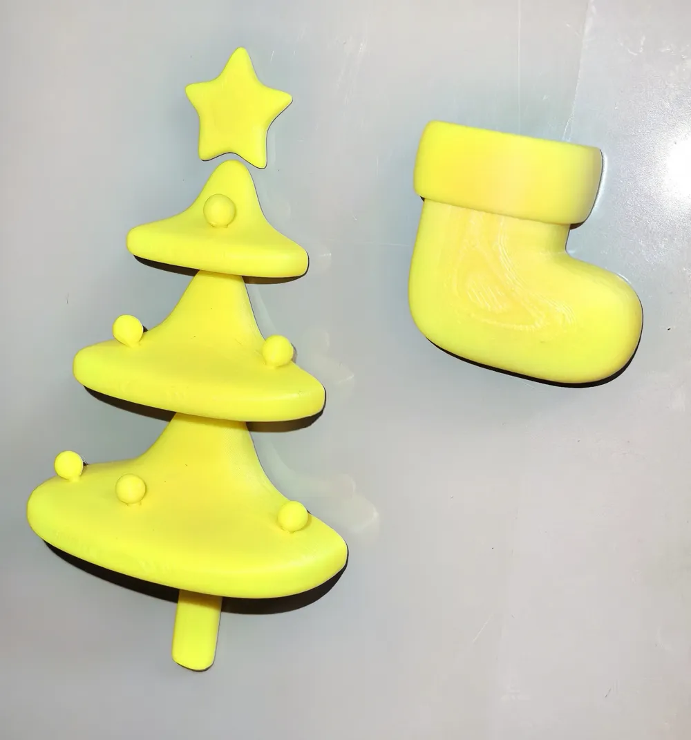 Christmas tree, Christmas stocking fridge magnet - Free 3D Print Model ...