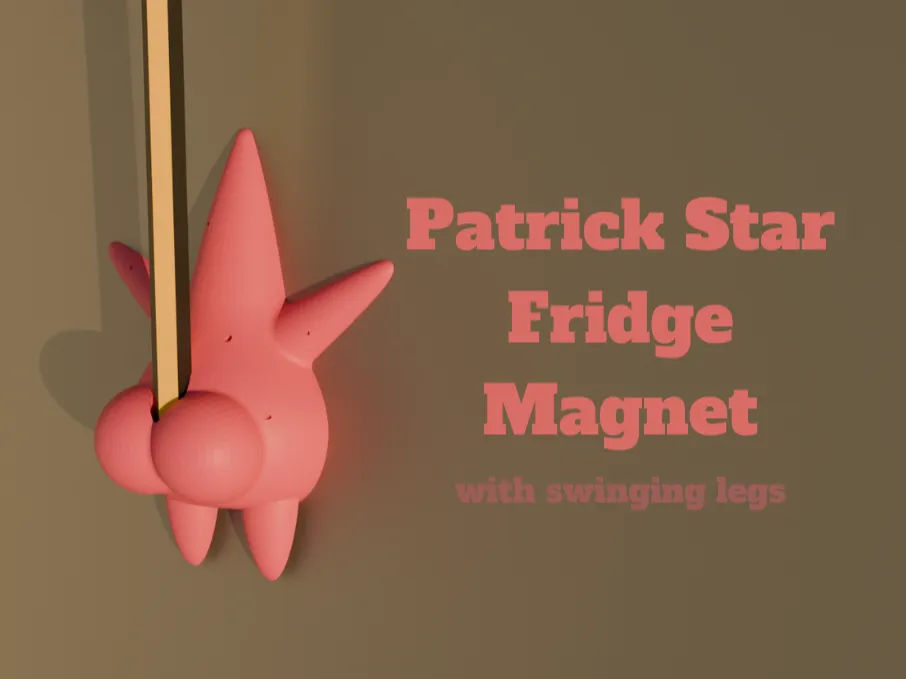 Patrick Star Fridge Magnet by EmployeesMWH - MakerWorld