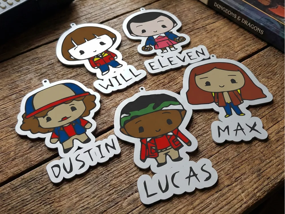 Stranger Things Characters Keychain Pack 1 - Free 3D Print Model ...