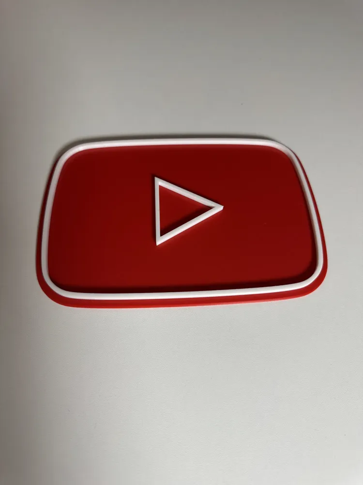 Modern YouTube Logo by JokerFuture MakerWorld: Download Free 3D Models