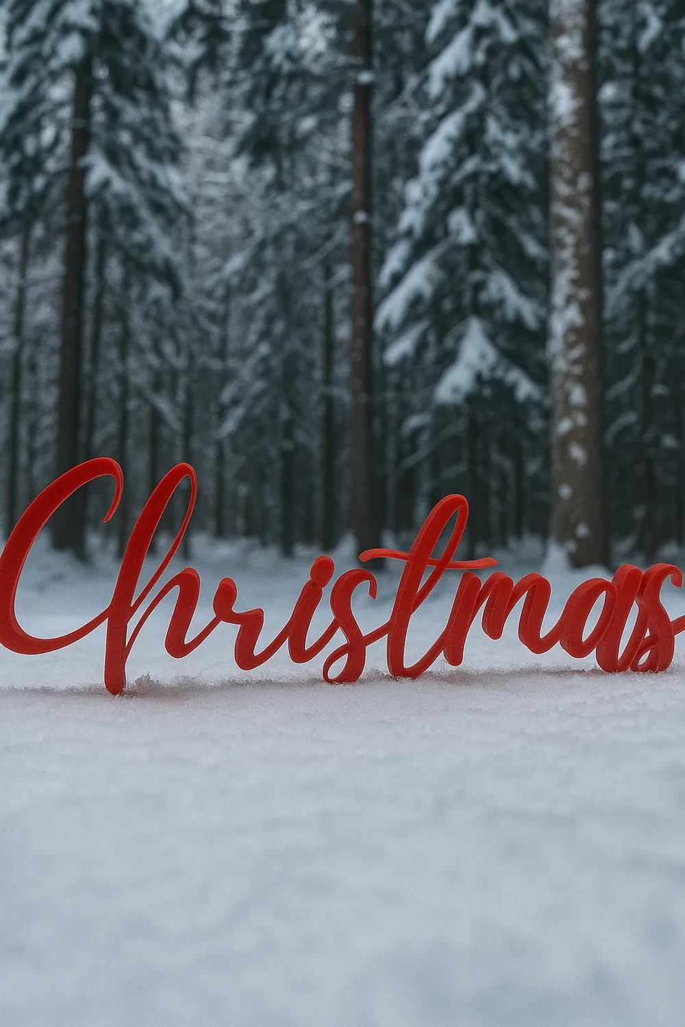 Elegant Christmas Decorative Word Sign - Free 3D Print Model - MakerWorld