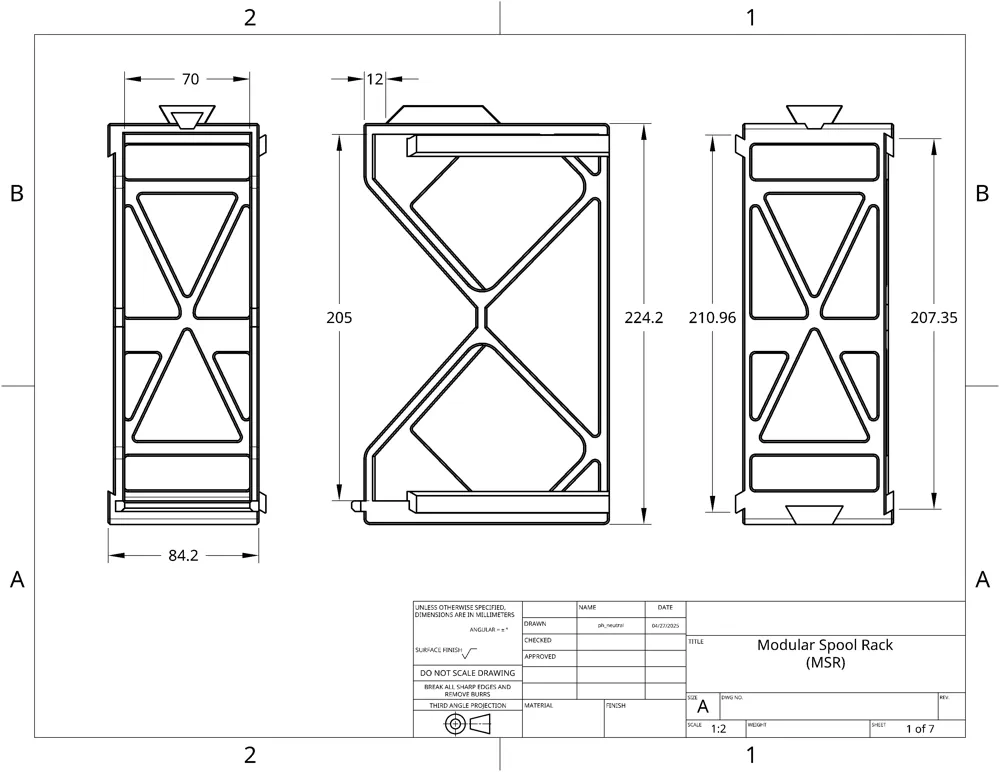 Modular Spool Rack by ph_neutral MakerWorld: Download Free 3D Models