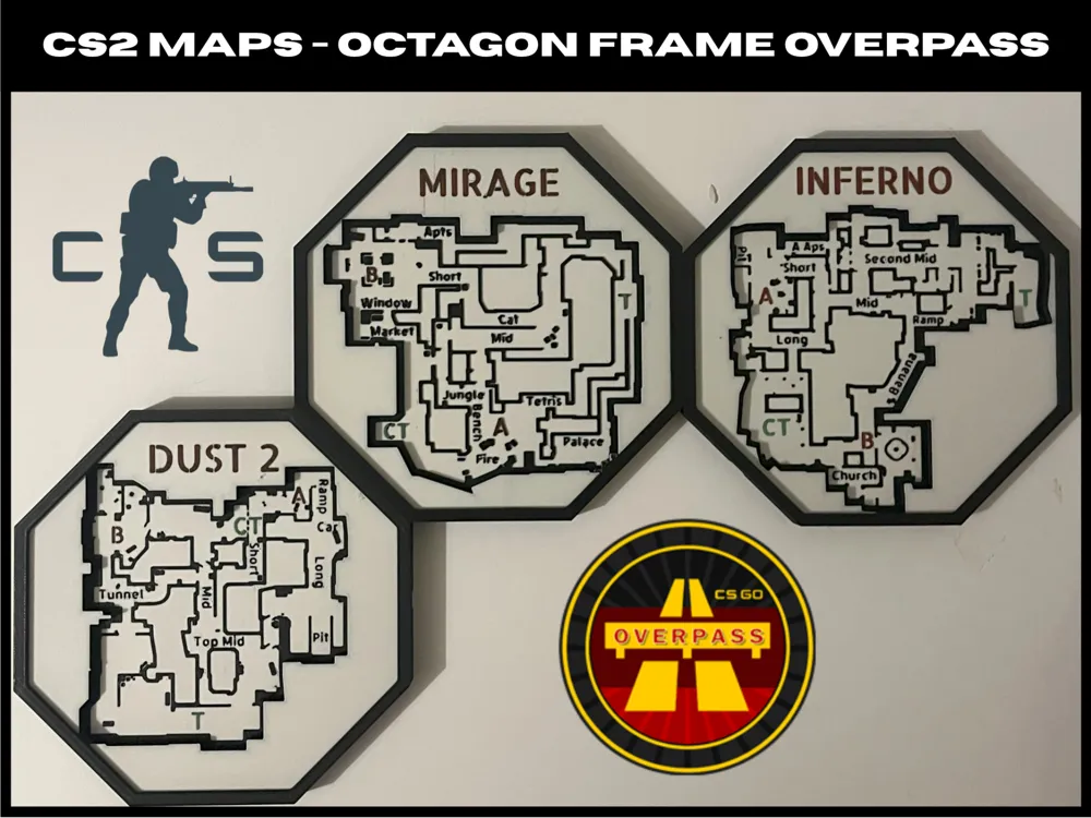 Cs2 Maps Frame - Overpass by Adorno MakerWorld: Download Free 3D Models