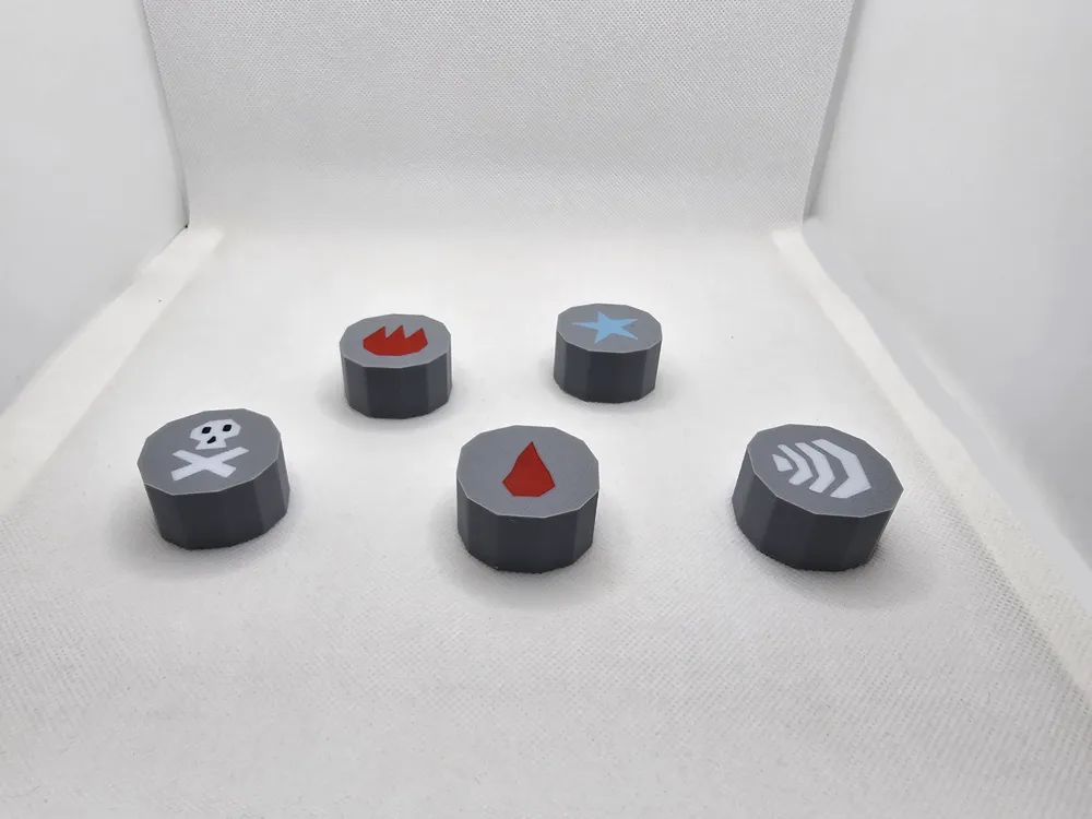 Runescape Themed Rune Slammers for POGS by PLAYERFORGE - MakerWorld