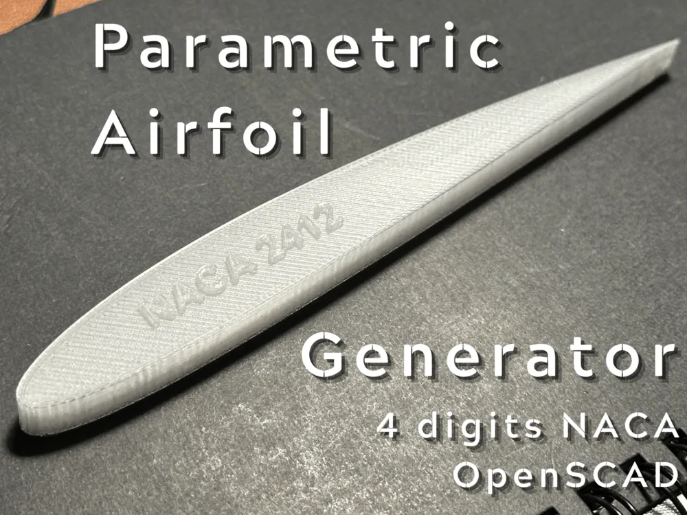 Parametric 4-digit NACA Airfoil Generator by PuwitChao MakerWorld: Download Free 3D Models