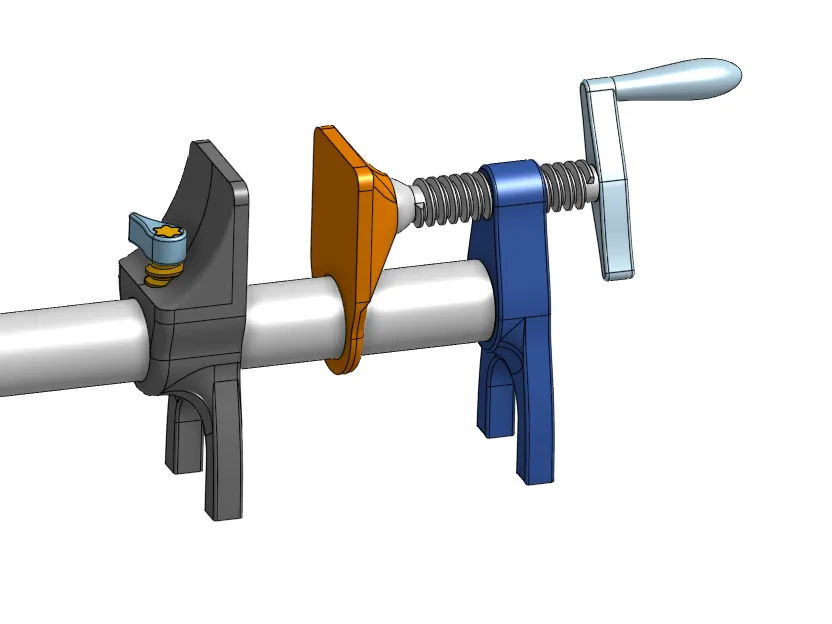 Woodworking Pipe Clamp for 3/4" Pipe - 45 mm Jaws by Claymuh MakerWorld ...