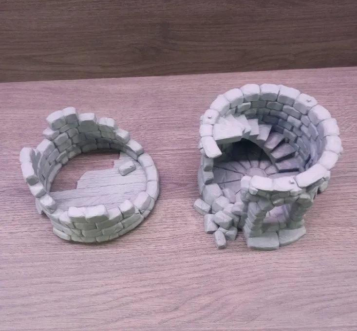 Wargame Fantasy - Ruined Tower by Wargame Terrain Print MakerWorld ...
