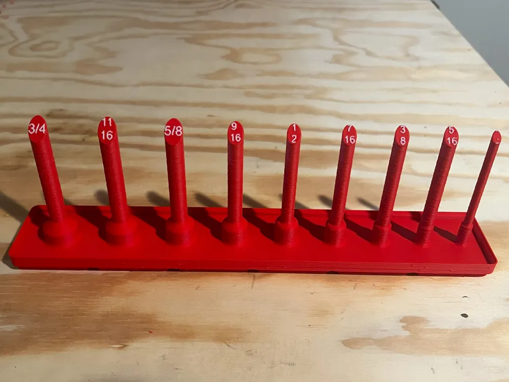 Gridfinity Peg Metric & SAE Socket Holders - 3/8" by TonkerToy ...