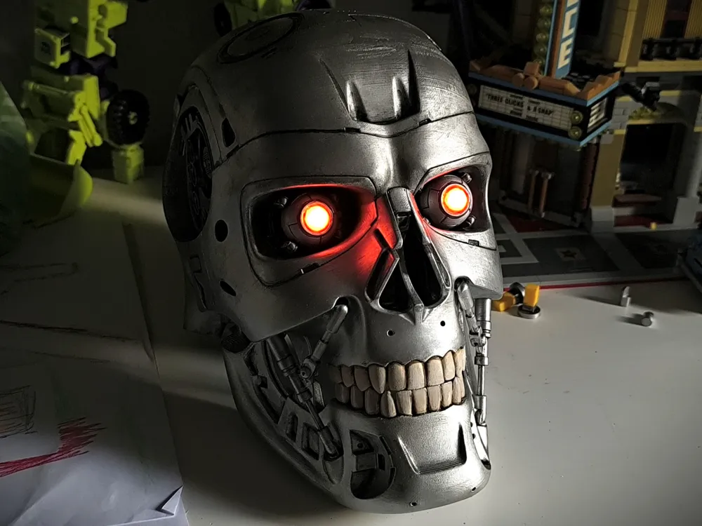 T-800 Head Full size for a1mini in parts, no stand Remixed by ...