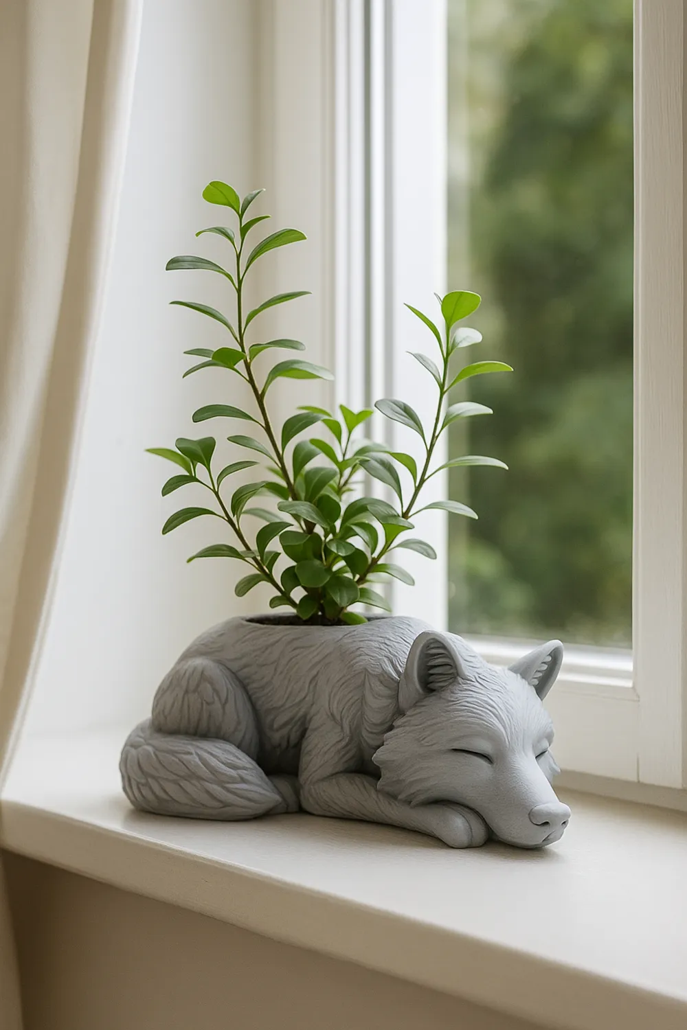 Sleeping Wolf Planter by shepherdspie MakerWorld: Download Free 3D Models