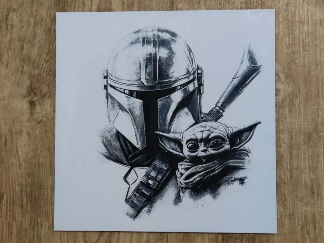 Mandalorian and Grogu - hueforge - Free 3D Print Model - MakerWorld