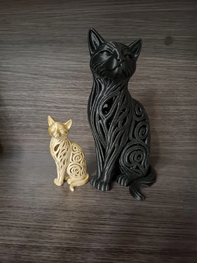 Elegant cat sculpture - Free 3D Print Model - MakerWorld