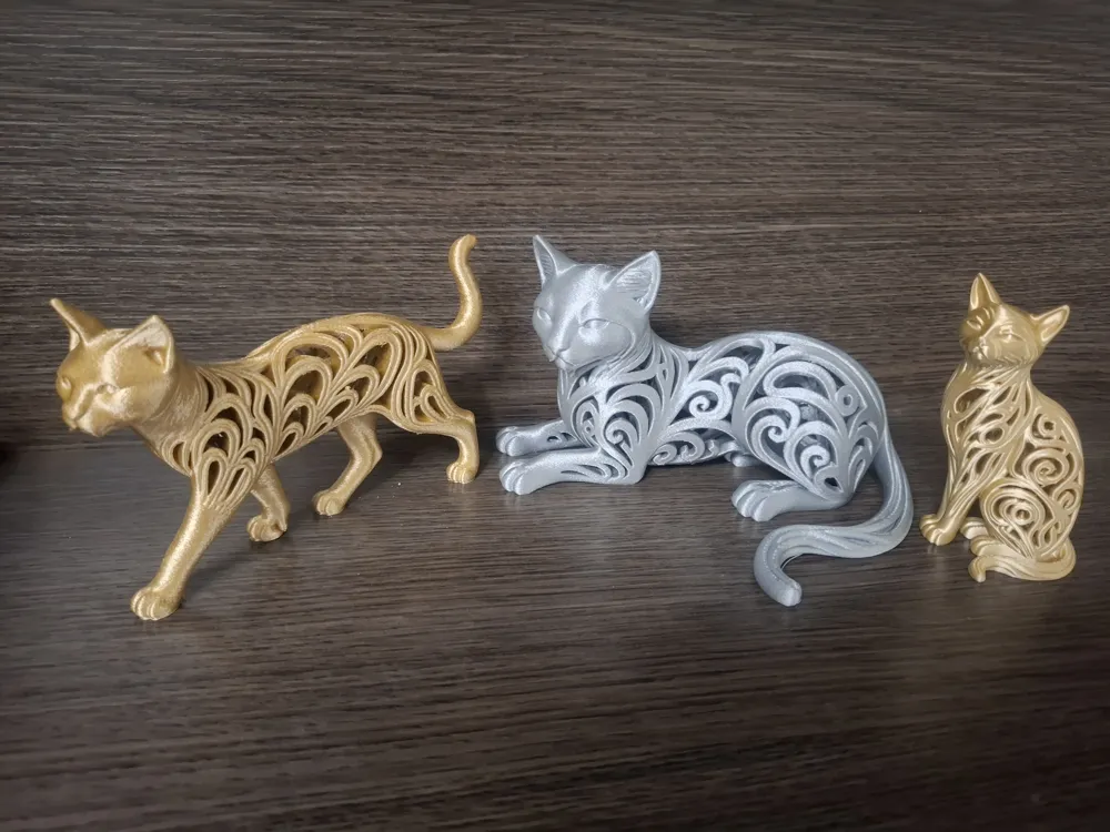 Elegant cat sculpture - Free 3D Print Model - MakerWorld