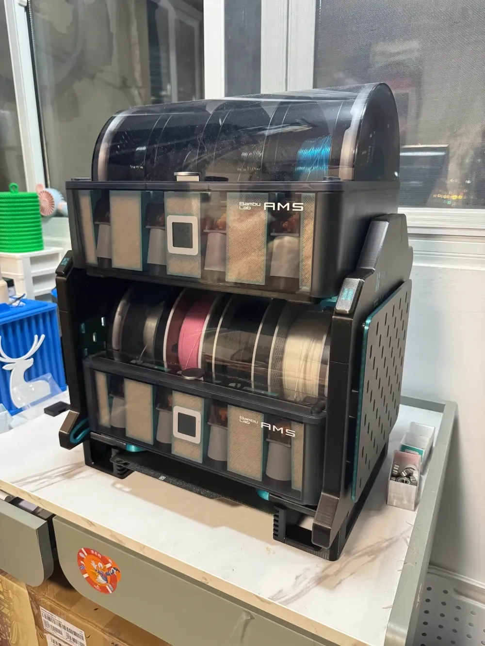 [AMS Loft V2] Dual AMS Stacking Bracket (Compatible with Riser V2/H2D ...