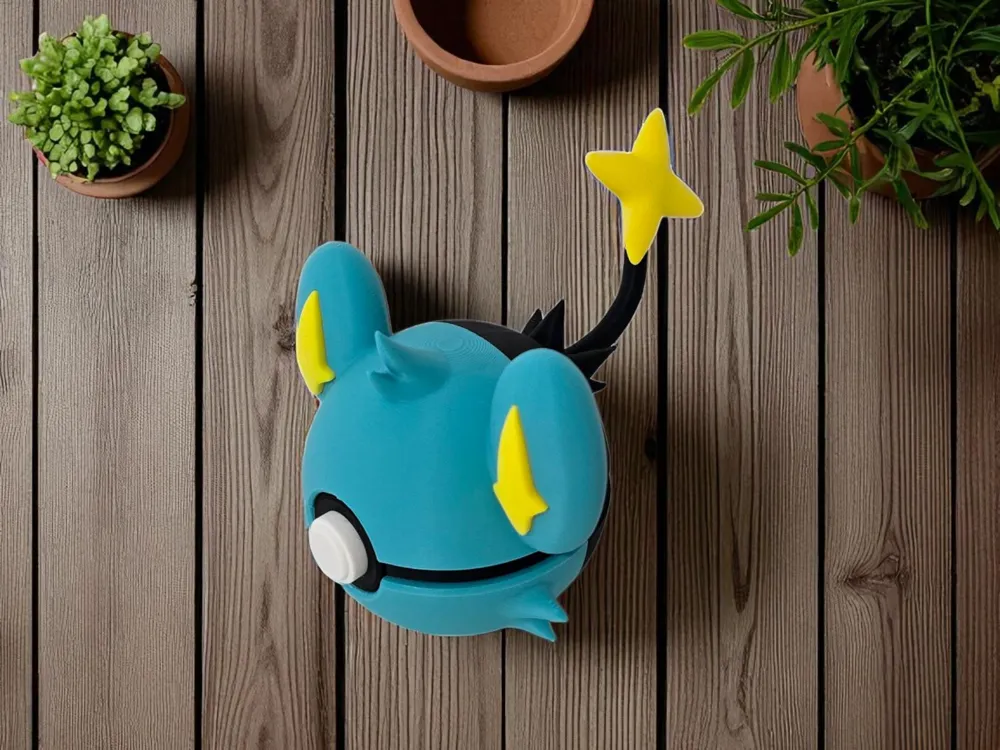 #0403 Shinx Pokéball - Multiparts - Free 3D Print Model - MakerWorld