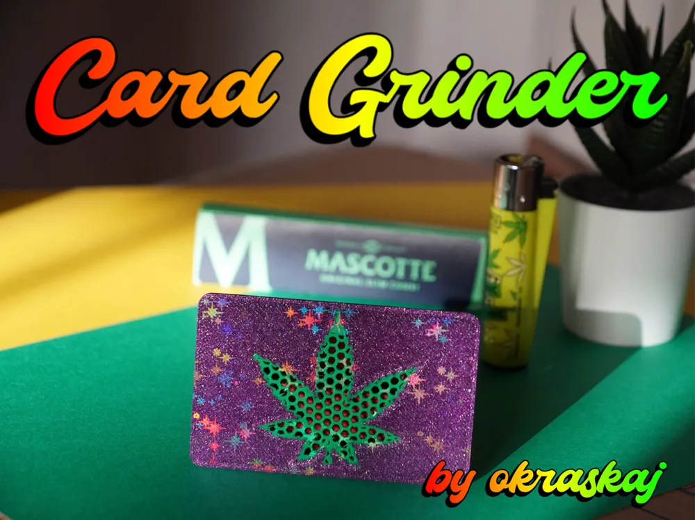 Card Grinder - Weed pattern by okraskaj - MakerWorld