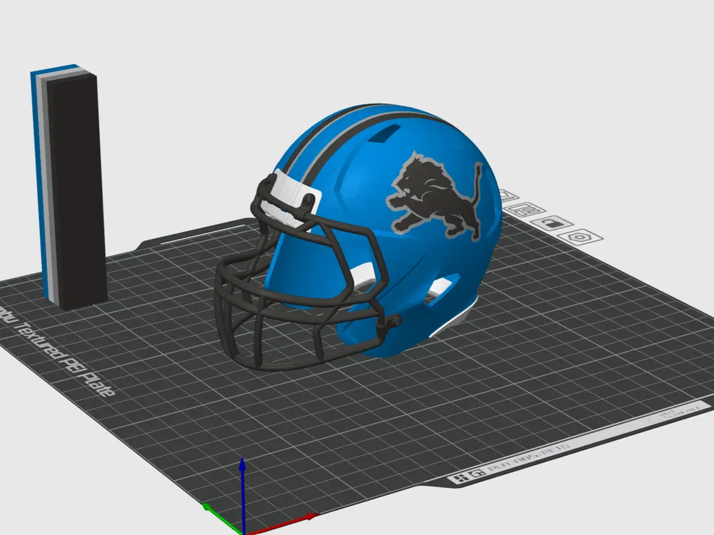 Detroit Lions Alternate Helmet Remixed by Nexoidian MakerWorld ...
