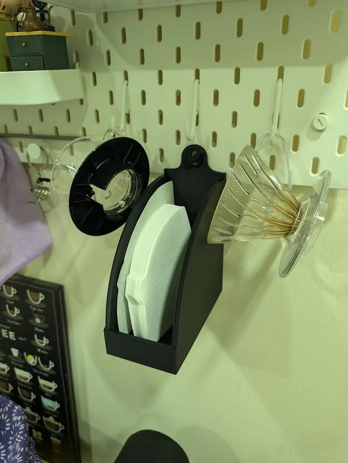 Skadis V60 Paper Holder Size 01 02 with T-Clip by Tony Wijaya - MakerWorld