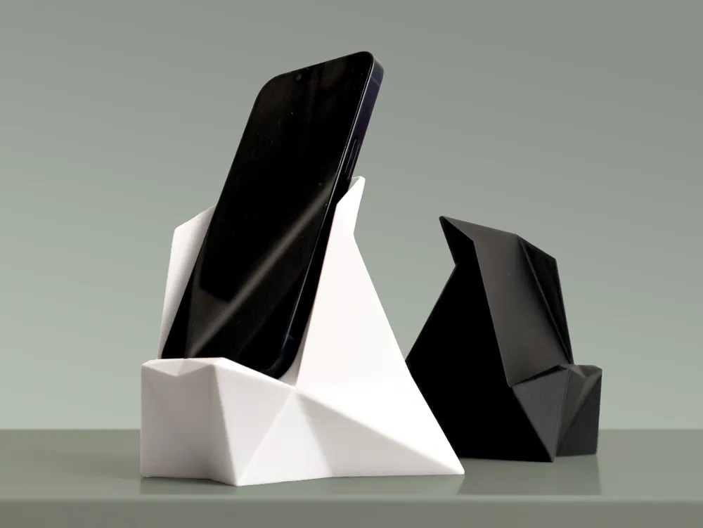 Origami inspired Phone Stand by MOSS 3D MakerWorld: Download Free 3D Models
