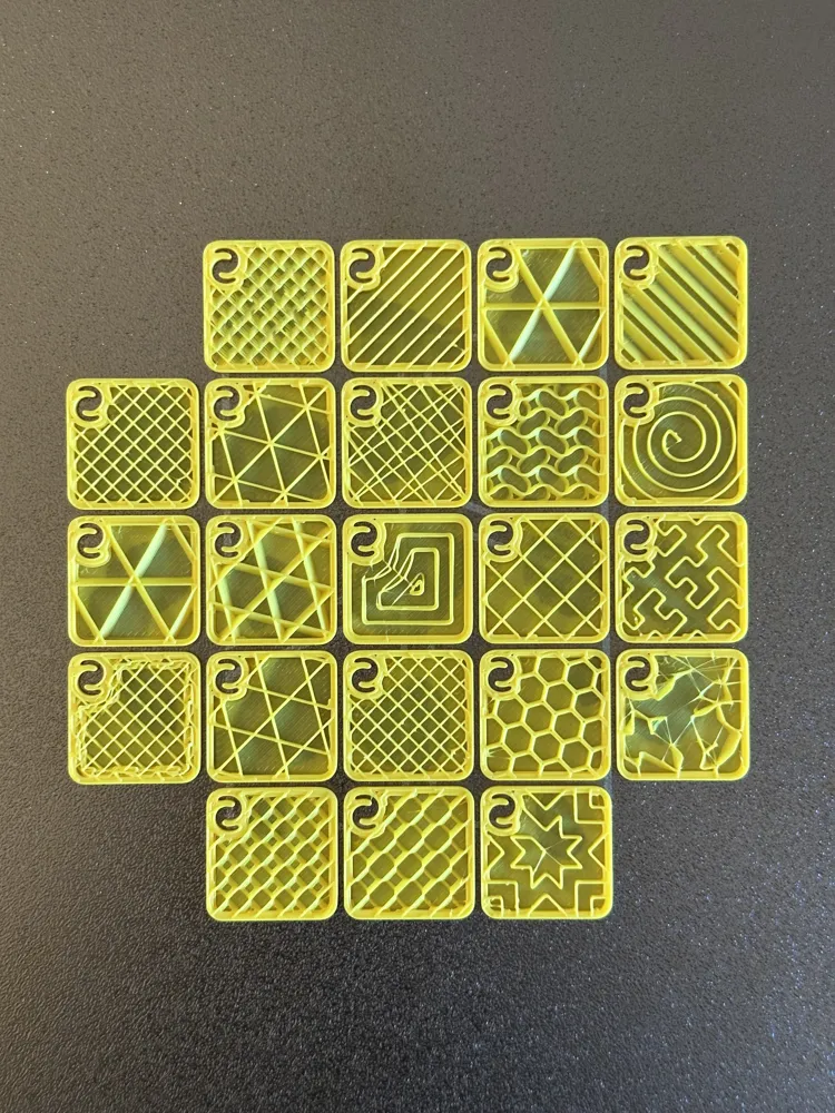 Infill Pattern Swatch Samples - Free 3D Print Model - MakerWorld