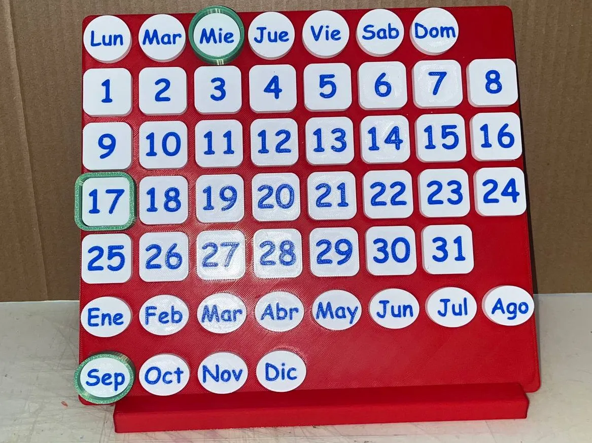 calendario perpetuo - Modelo de impresión 3D gratuito - MakerWorld