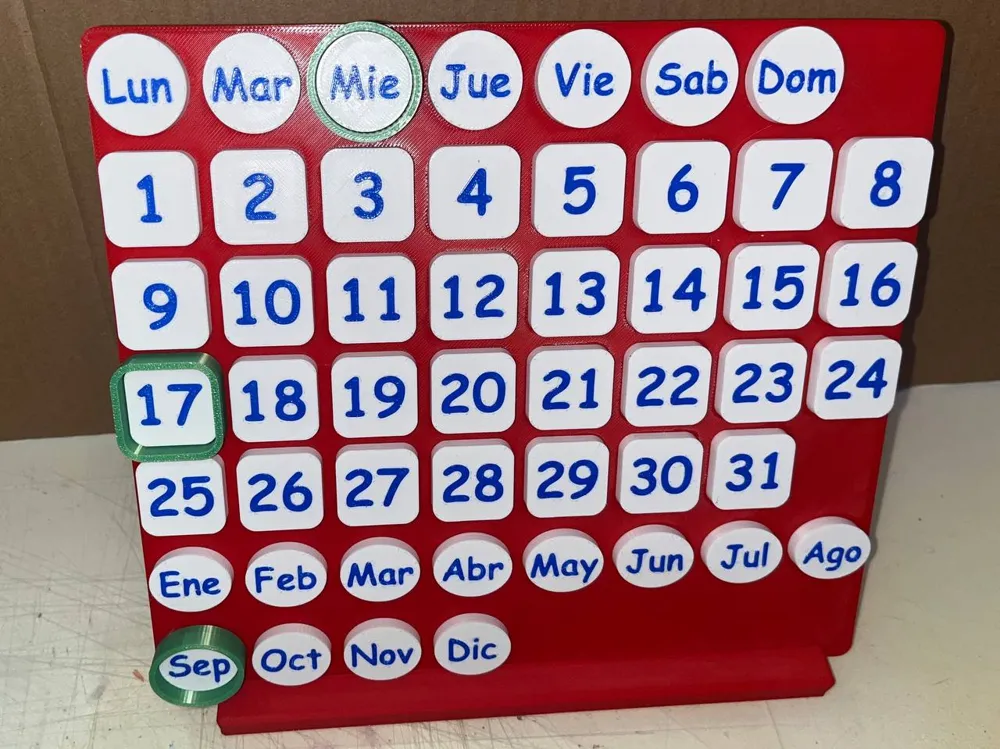 calendario perpetuo - Modelo de impresión 3D gratuito - MakerWorld